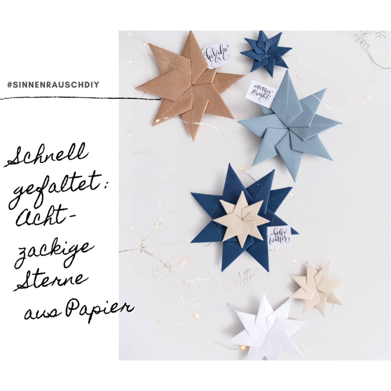 Falten? Gerne! Achtzackiger Stern aus Papier (die einfache Version)